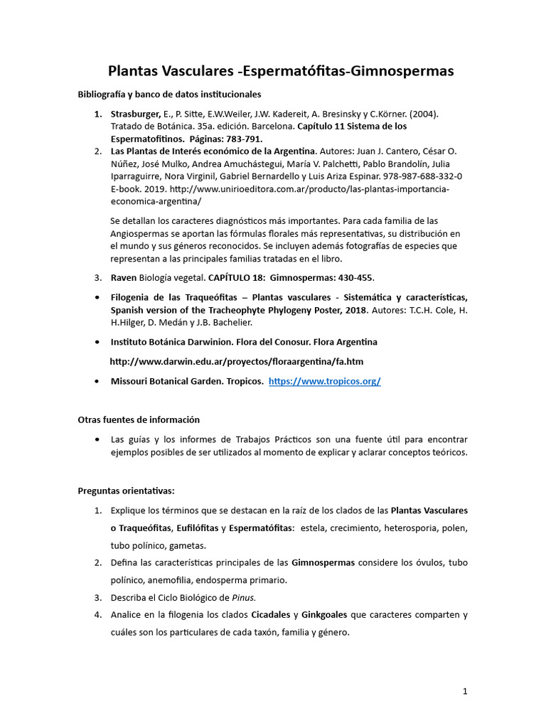 Filogenia Espermatófitas - Gimnospermas | PDF | Organismos | Botánica