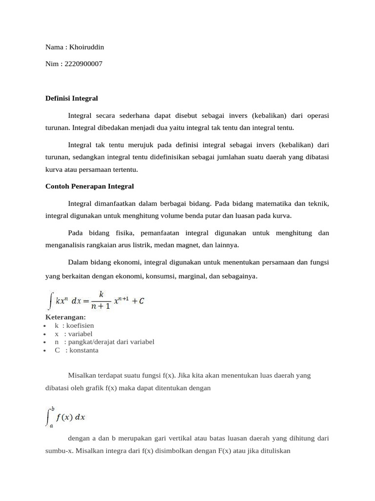 Integral (Matematika Fisika Lanjutan) | PDF | Komputer