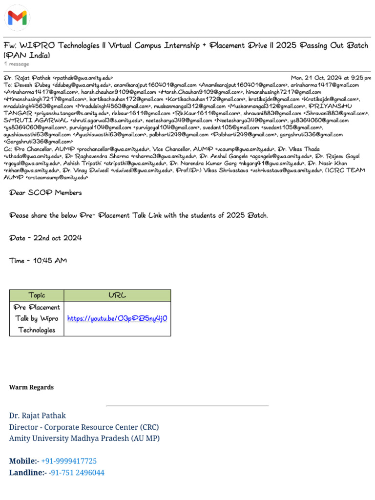 Gmail - FW - WIPRO Technologies - Virtual Campus Internship + Placement ...