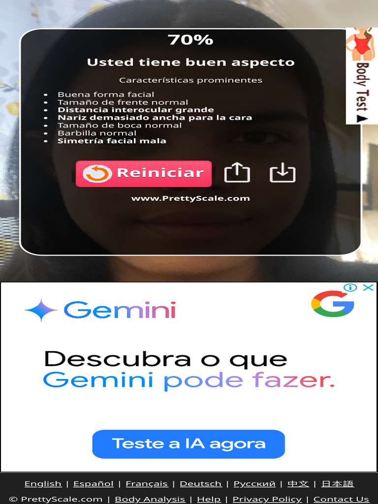 ¿Soy Guapo o Feo Prueba de Análisis de Belleza Facial 2 | PDF | Estilo ...
