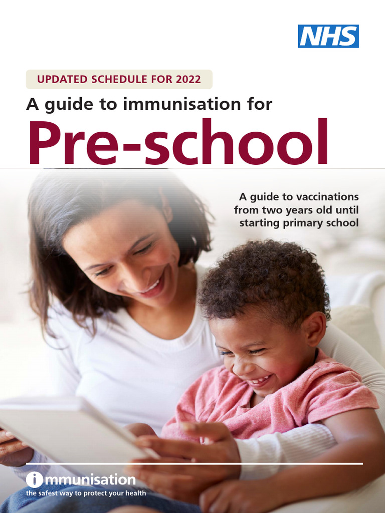 UKHSA Guide To Immunisations Pre-School Leaflet | PDF | Measles | Vaccines