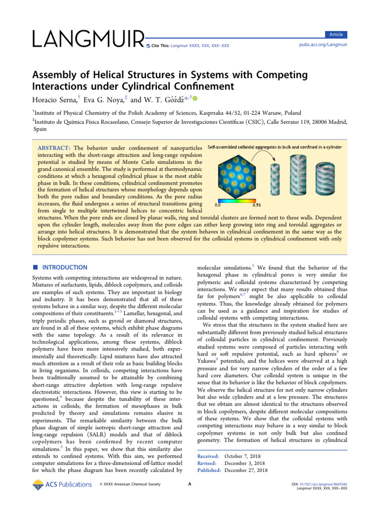 Assembly of Helical Structures in Systems With Competing Interactions ...