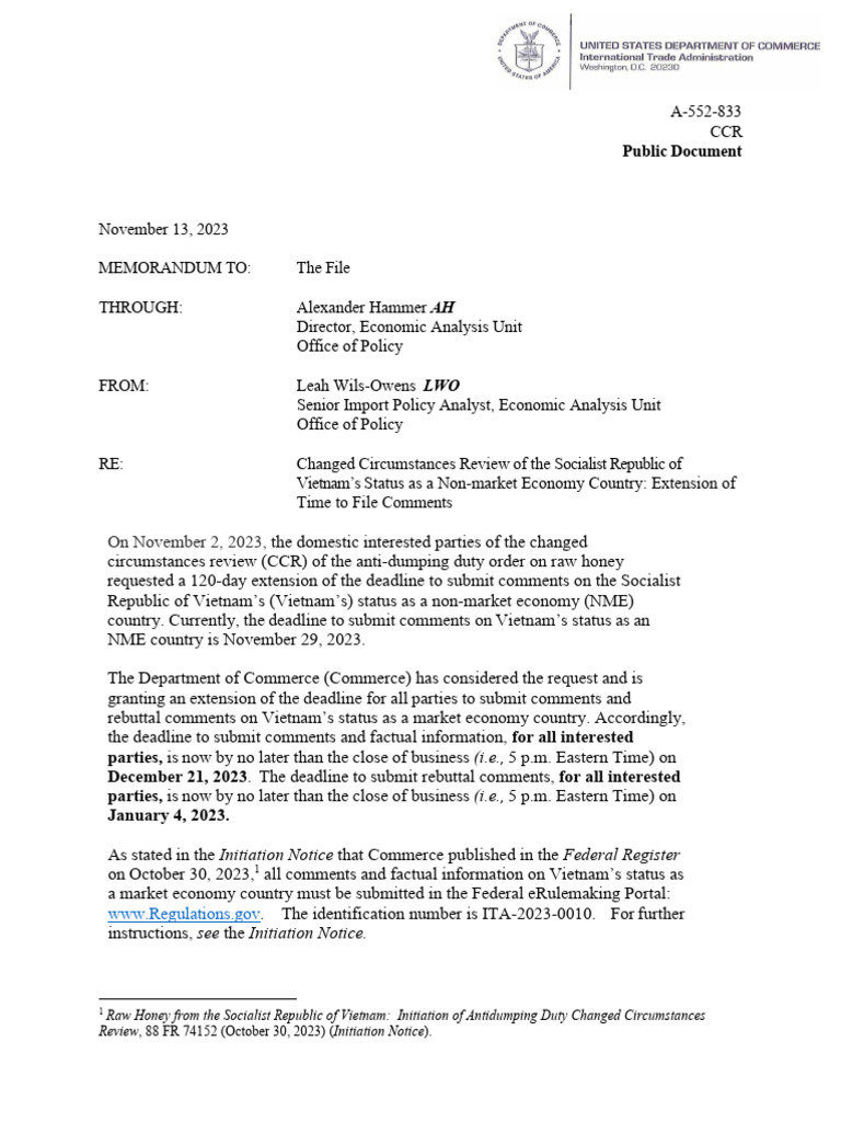 ITA 2023 0010 0001 - Attachment - 1 1 | PDF | Dumping (Pricing Policy ...