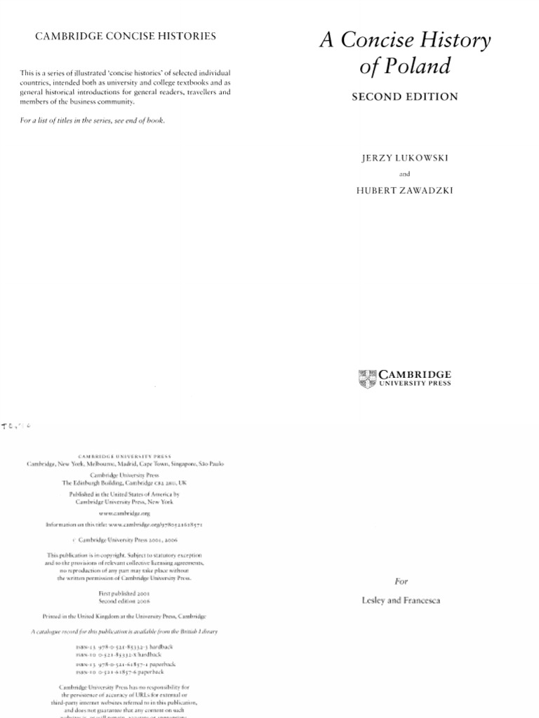 A Concise History of Poland - Jerzy Lukowski Hubert Zawadzki | PDF