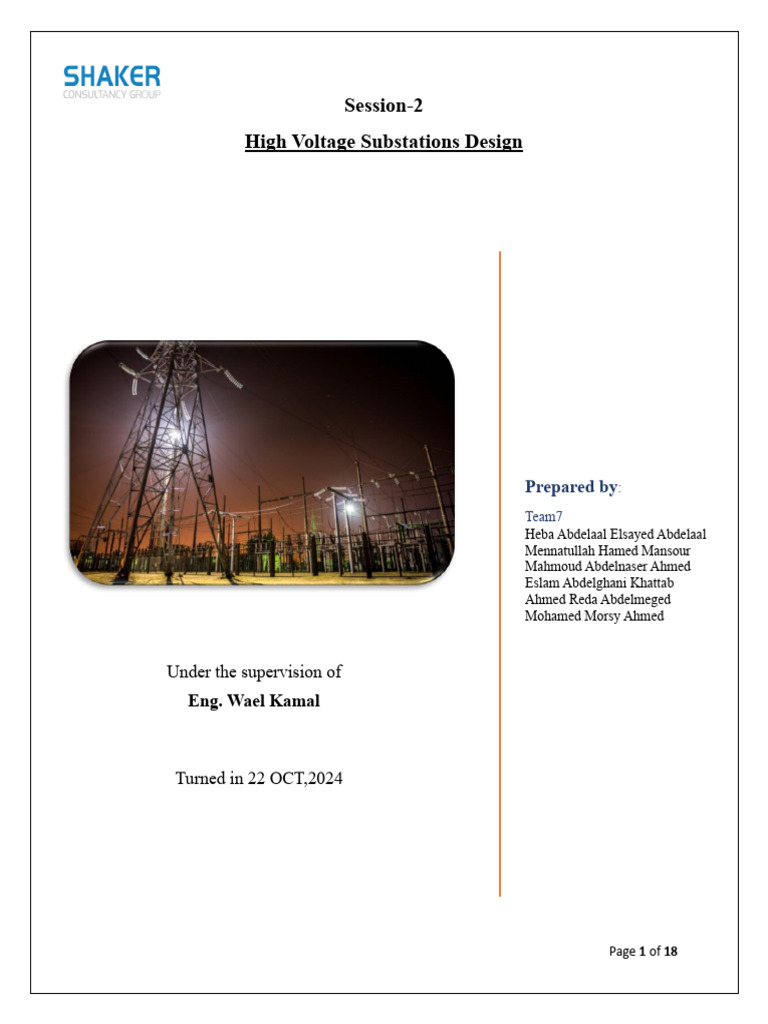 High Voltage Substations Design | PDF | Electrical Substation ...
