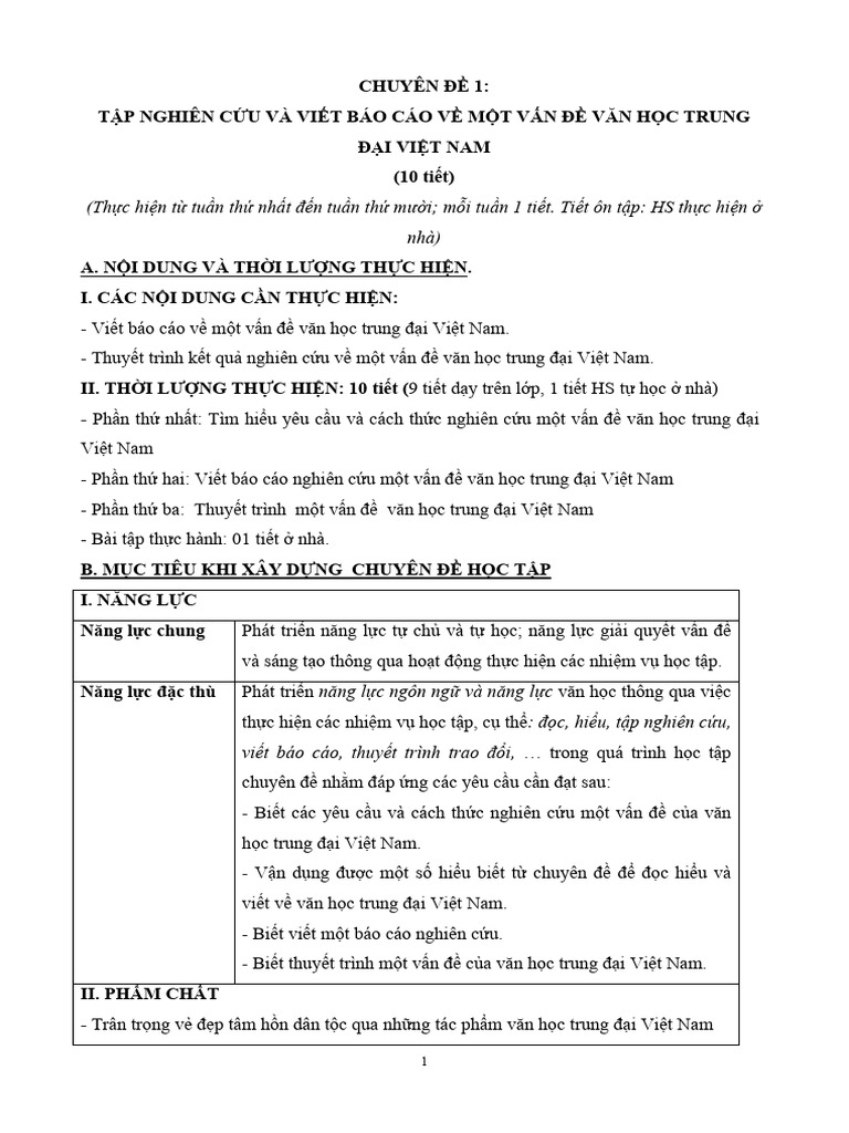 Giao An Chuyen de Ngu Van 11 CTST | PDF