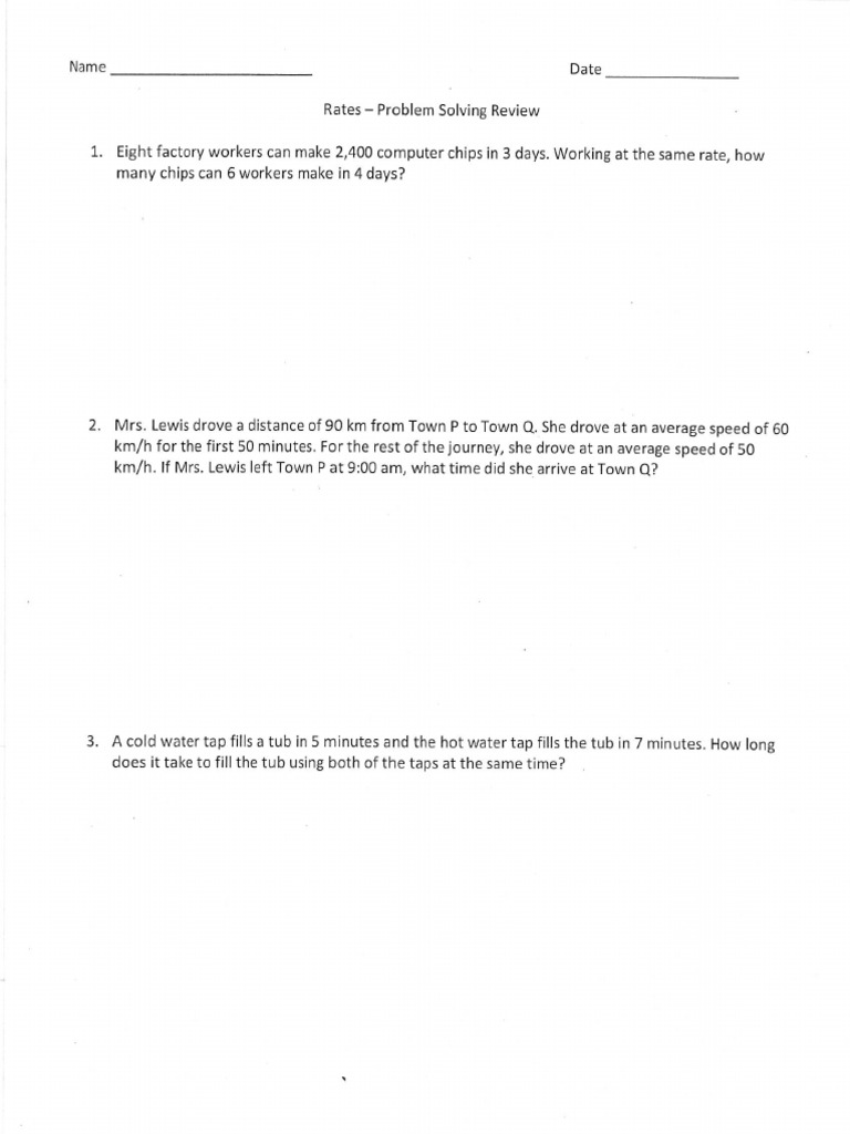 Math 6 Unit 3 Test Review Sheet | PDF
