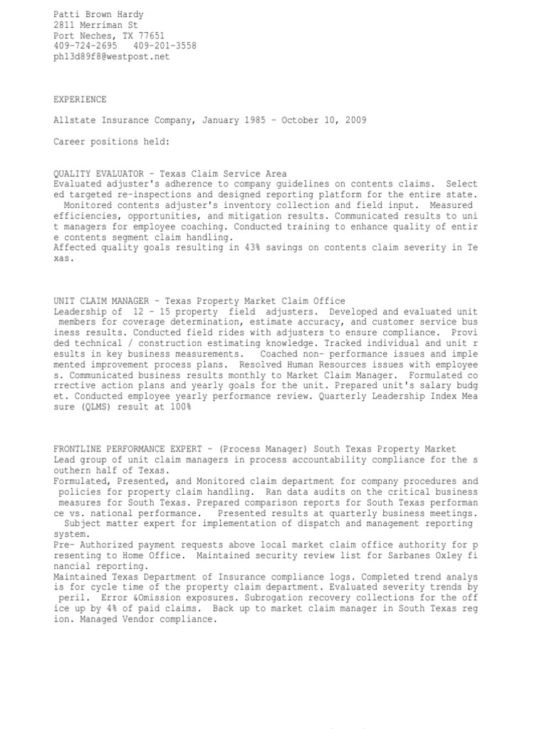 Insurance Claims | PDF | Allstate | Insurance