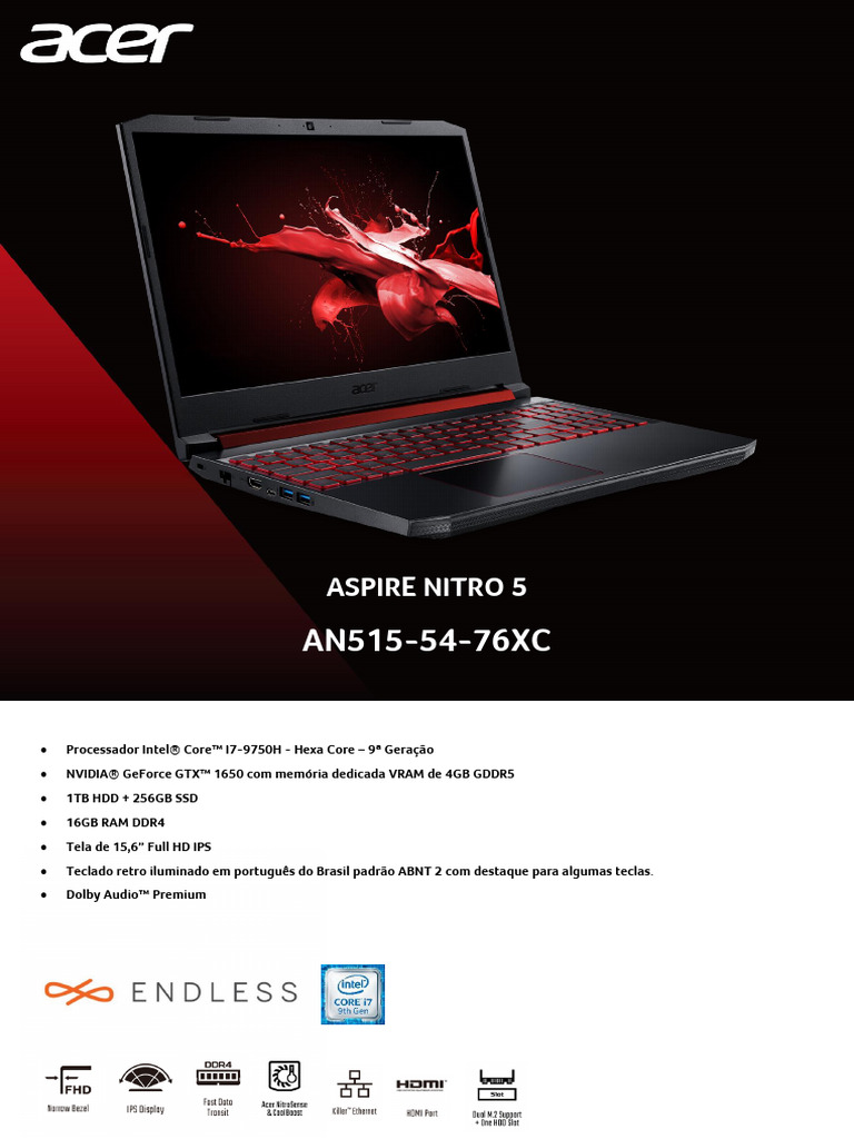 An515 54 76XC | PDF | Armazenamento de dados de computador | USB