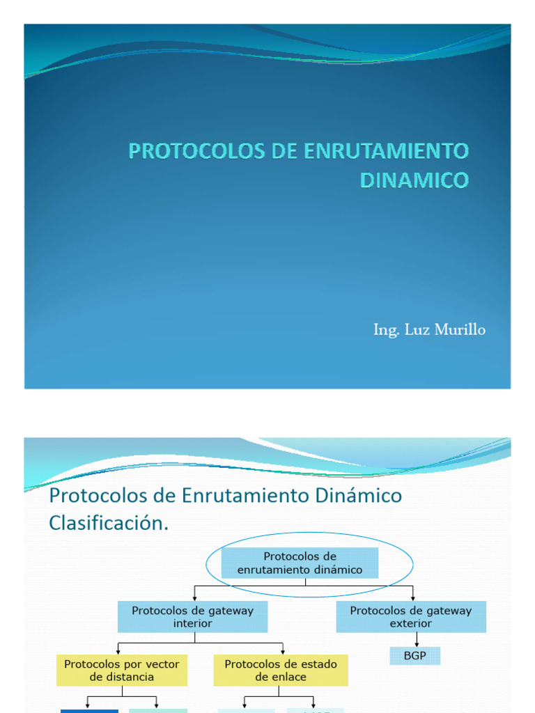 Protocolos de Enrutamiento Dinamico | PDF | Enrutamiento | Enrutador (Computación)