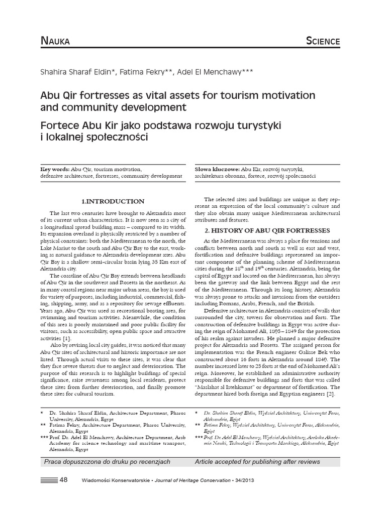 Abu Qir Fortresses As Vital Assets | PDF | Fortification | Alexandria