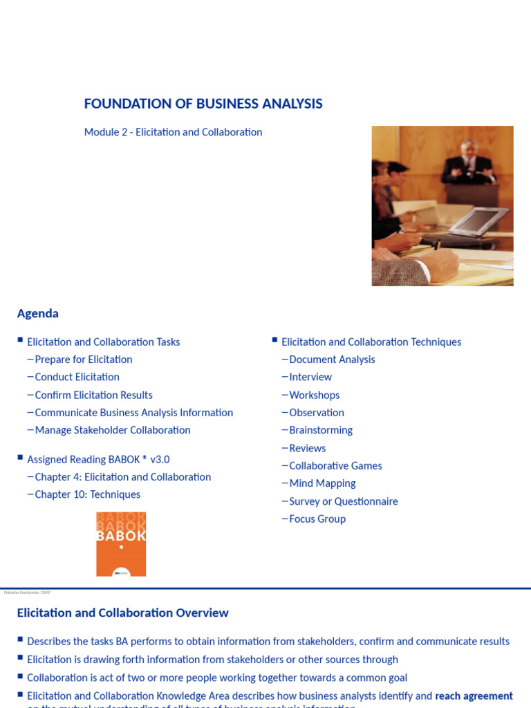 Module_2_-_Elicitation_and_Collaboration_ECBA (1) | PDF | Business ...