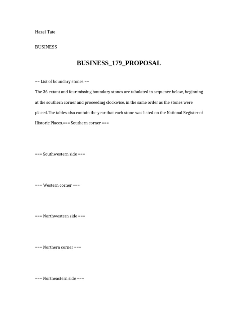 Business 179 Proposal | PDF | Politics | Sports & Recreation