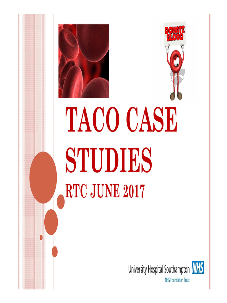 TACO Case Study: Risk Factors & Management | PDF | Respiratory Diseases ...