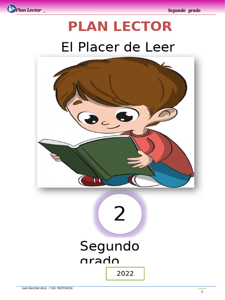 Plan Lector 2° Grado | PDF | Maestros | Comprensión lectora