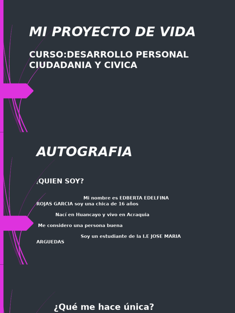 Mi Proyecto de Vida Edberta 5b-1 | PDF