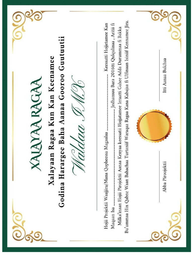 certificate galata | PDF