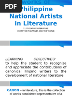 Philippine National Artists for Literature | PDF | Philippines | Poetry