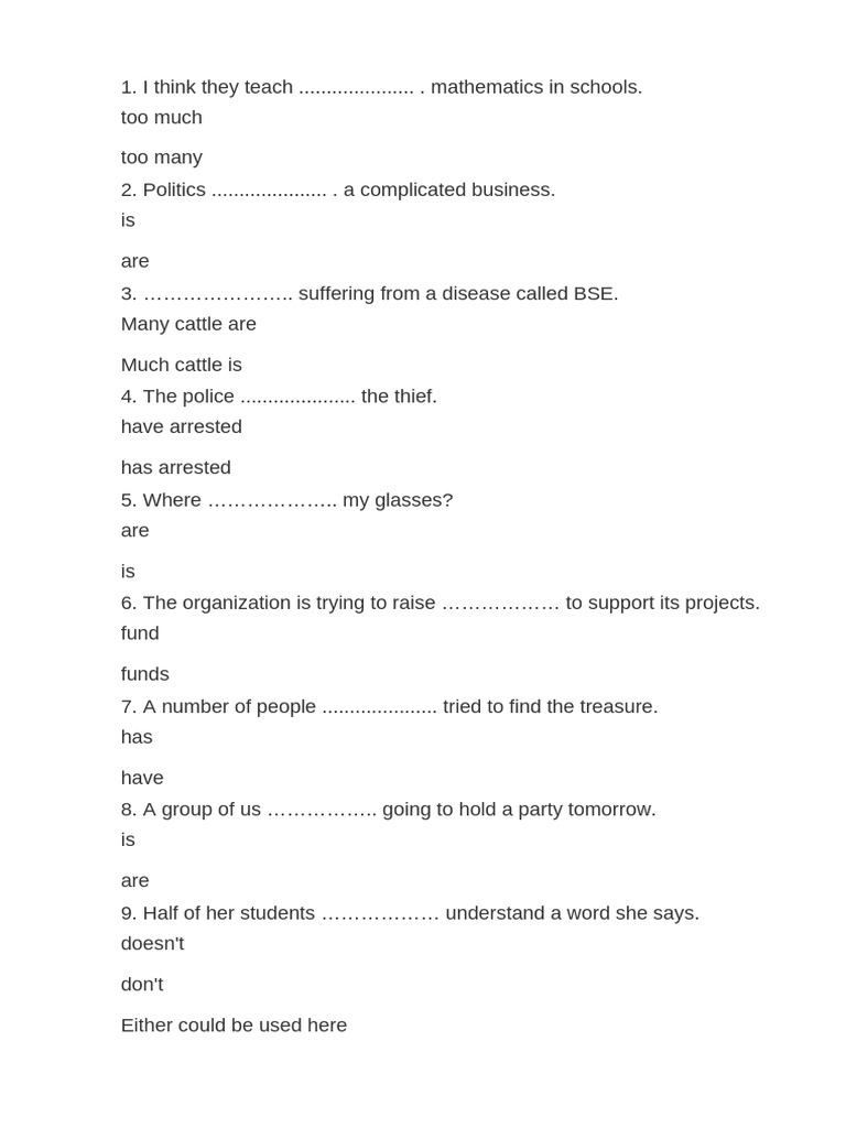 Sigular or Plural | PDF | Foreign Language Studies | Home & Garden