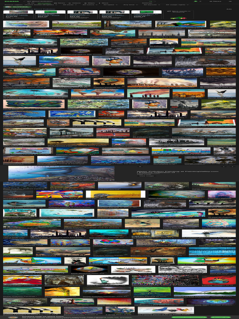 Art Painting About Pollution - Ecosia - Images | PDF | Pollution | Canvas