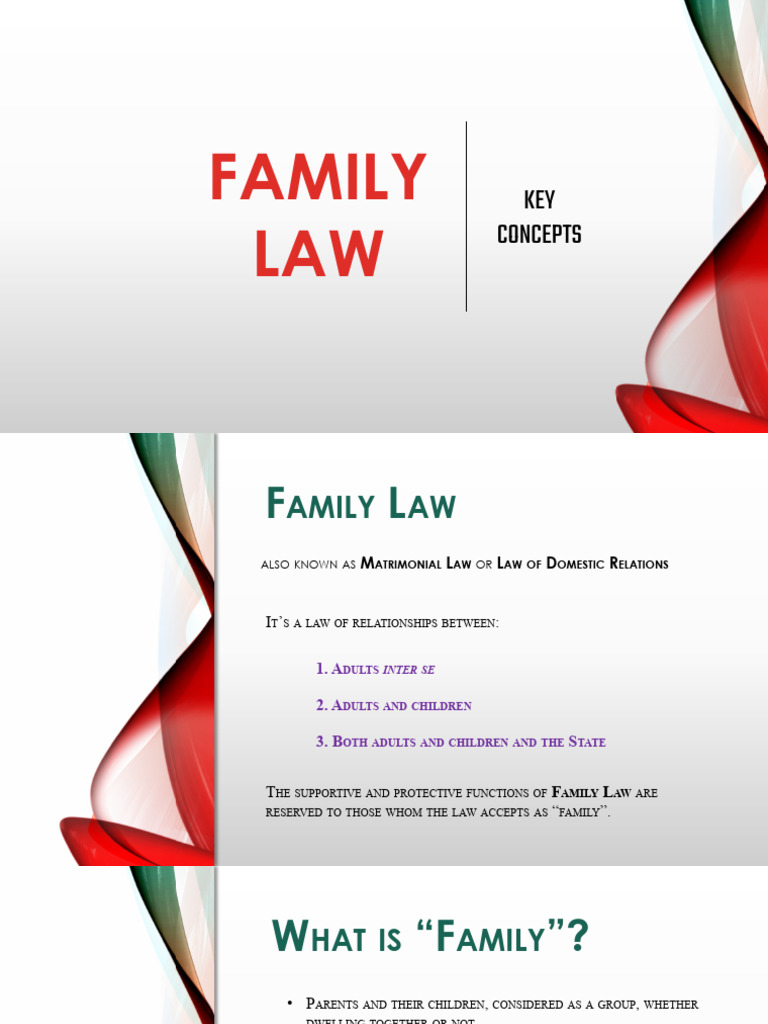 Overview of Family Law Concepts | PDF | Alimony | Family