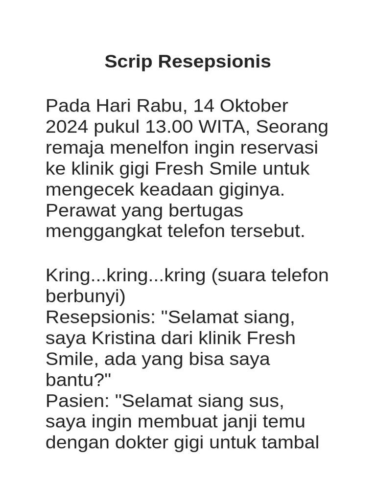 Scrip Resepsion | PDF | Kesehatan Holistik