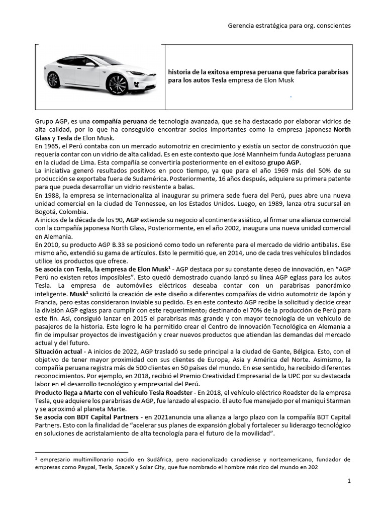 Innovación y Éxito de AGP en Vidrios | PDF | Perú | Business