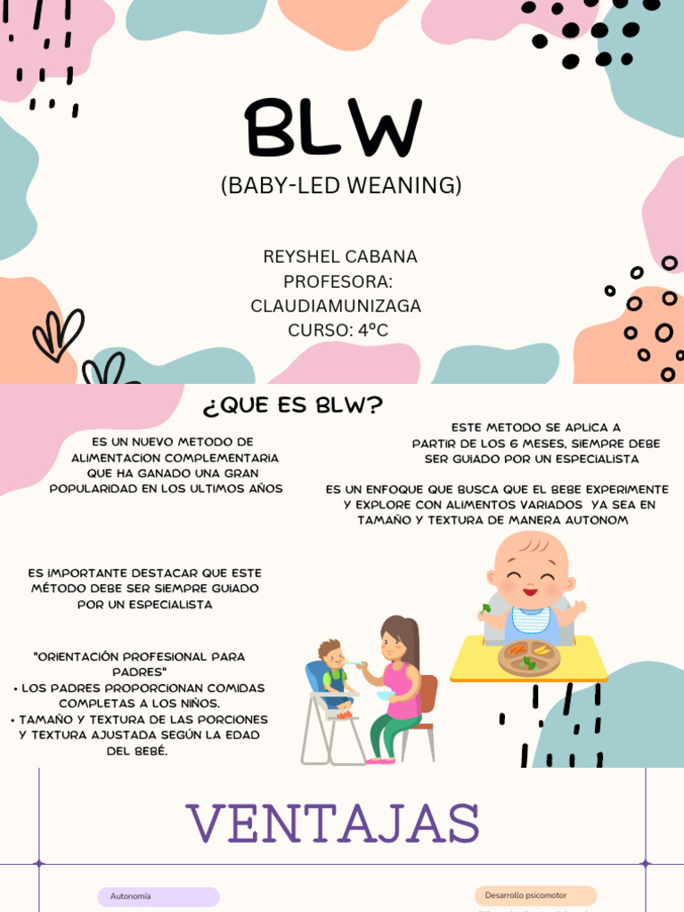 BLW: Ventajas y Desventajas del Baby-Led Weaning | PDF | Alimentos | Obesidad