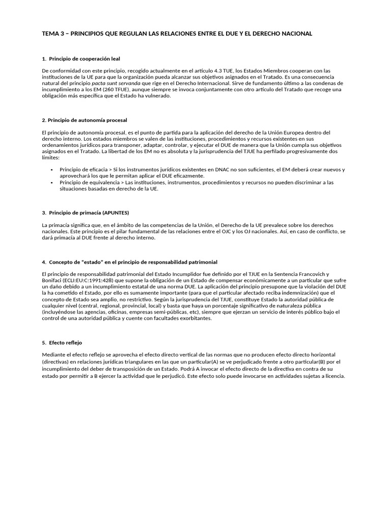 Conceptos Tema 3 | PDF | Ley de la Unión Europea | Estado (política)