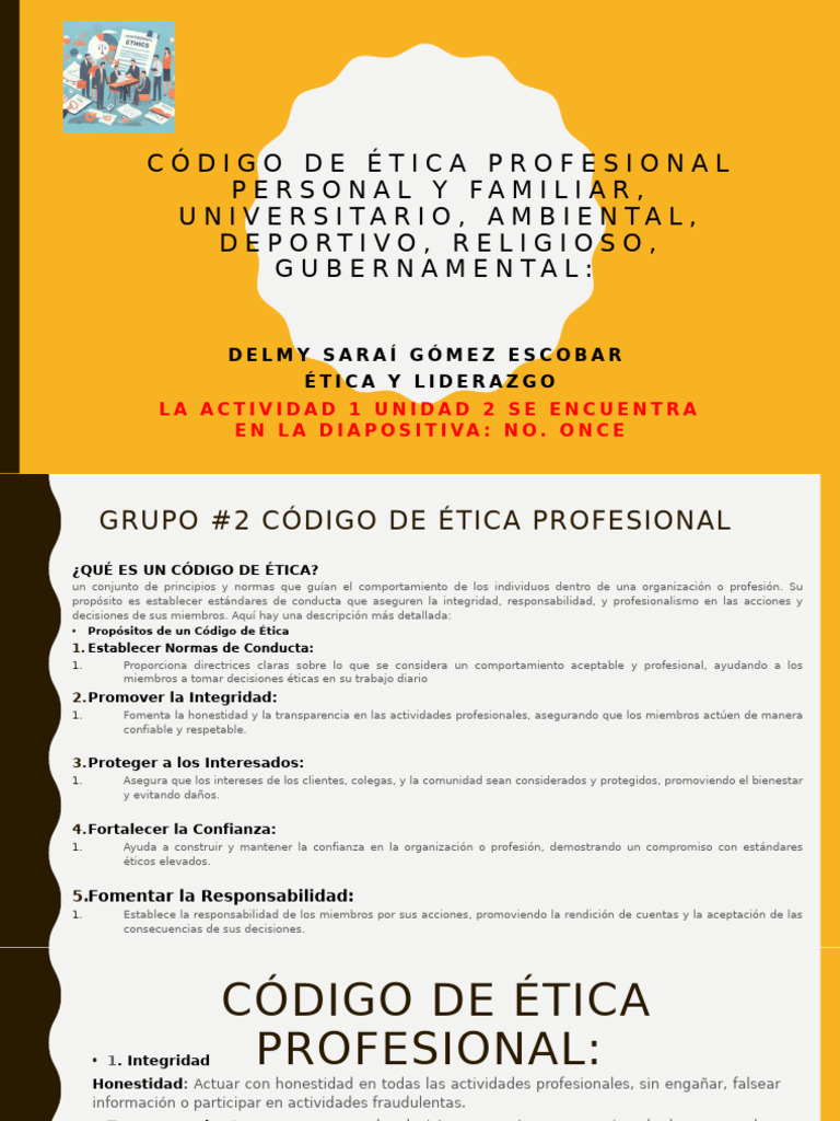 Código de Ética Profesional | PDF | Sustentabilidad | Comportamiento