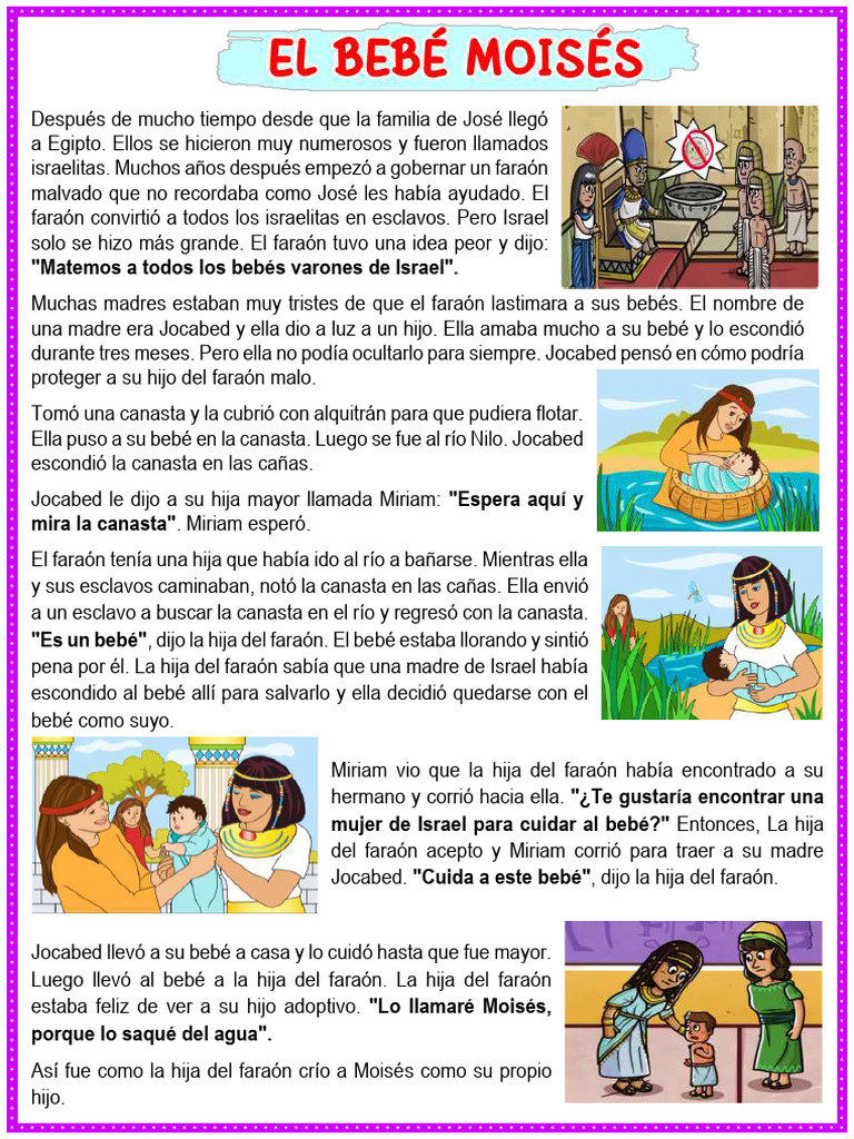 La valentía de Jocabed y Moisés | PDF | Miriam | Moisés