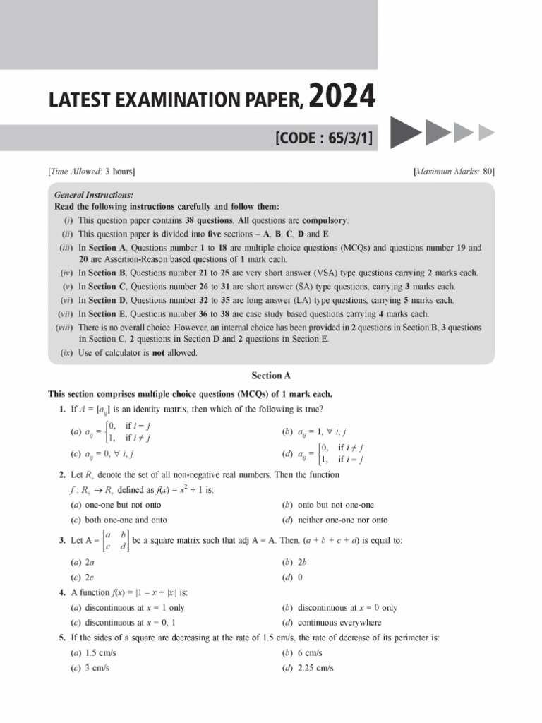Exampaper 2024 | PDF
