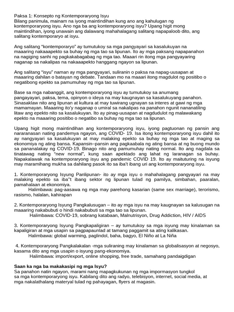 AP 10 Q1 Module 1 | PDF