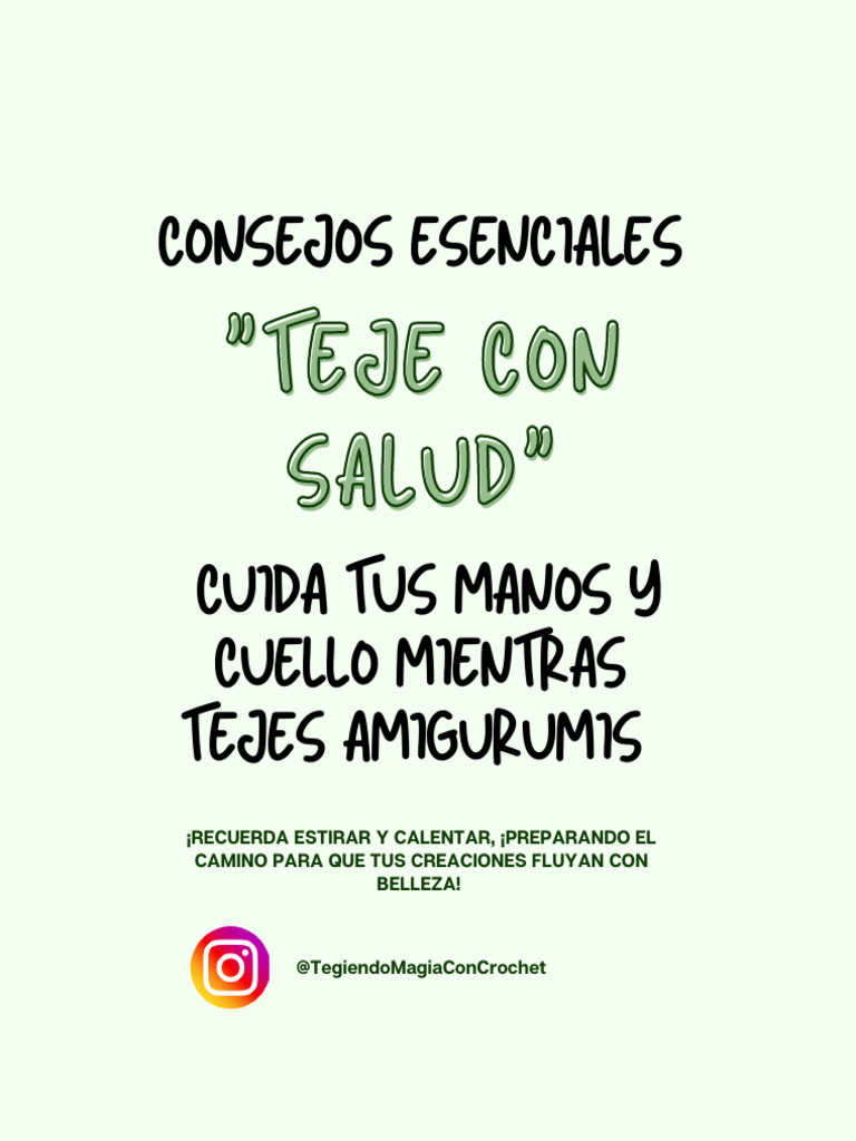 Consejos para Cuidar Tu Salud Mientras Tejes | PDF