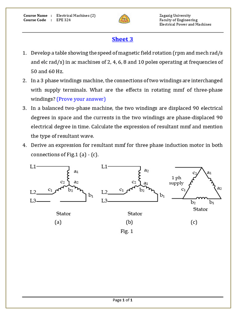 Electrical Machines Course EPE 324 Guide | PDF | Technology & Engineering