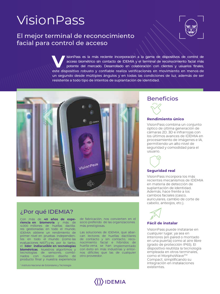 BDA VisionPass 202003 Web Esp | PDF | Biometría | Informática