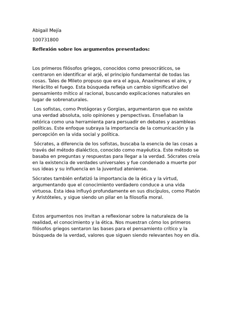 Los Primeros Filosofos Unidad 2 Abigail | PDF