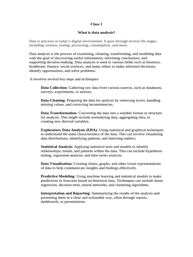 What is Data Anaysis | PDF | Data Analysis | Statistics