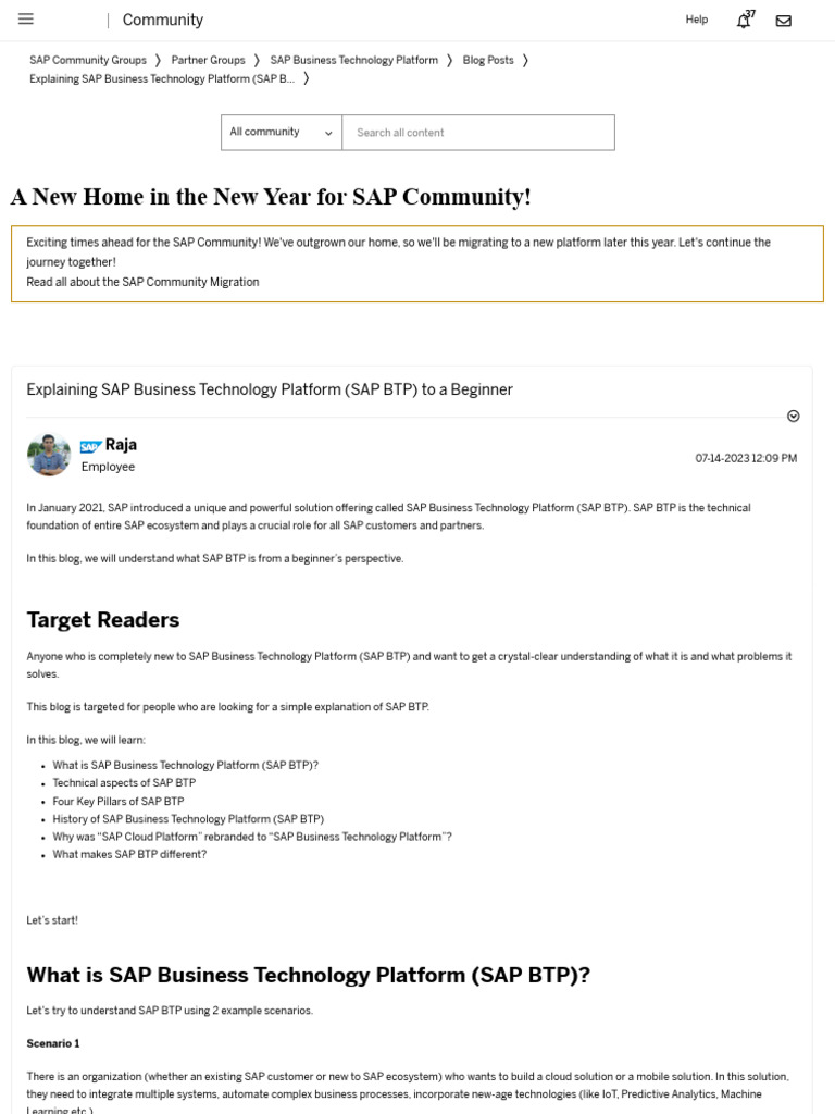 What Is SAP Business Technology Platform (SAP BTP) | PDF | Cloud ...