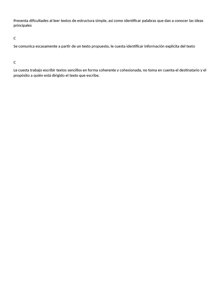 Presenta Dificultades Al Leer Textos de Estructura Simple | PDF | Perú ...