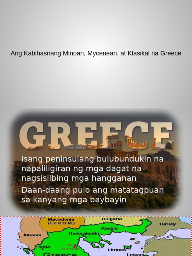 Kabihasnang Minoan-Mycenean-at-klasikong-Gresya | PDF