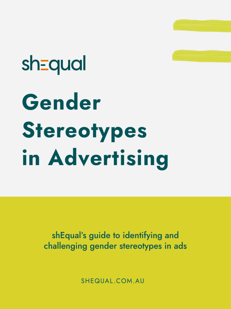 Female Stereotypes in Advertising Guide | PDF | Toys | Gender Role