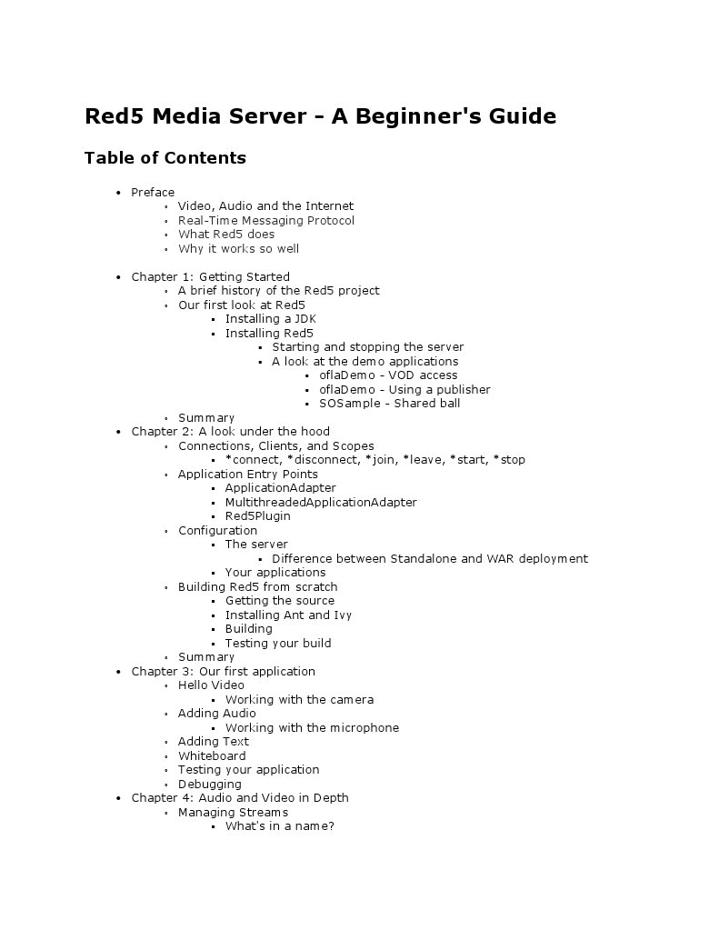 Red5 Media Server Beginner Guide | PDF