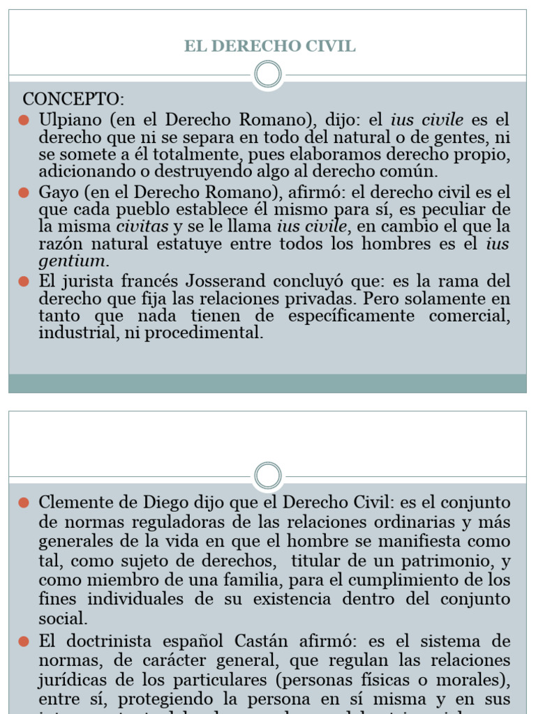 EL DERECHO CIVIL | PDF | Derecho Civil (Common Law) | Bienes (Ley)
