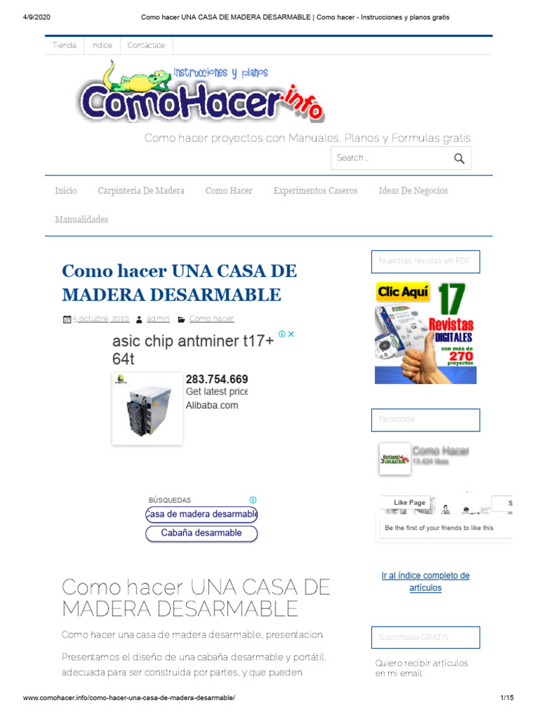 Como Hacer UNA CASA DE MADERA DESARMABLE - Como Hacer - Instrucciones y ...