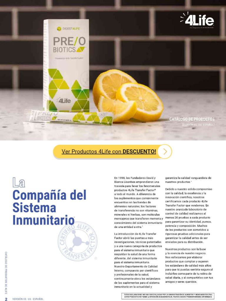 Catalogo 4life US - Actualizado | PDF