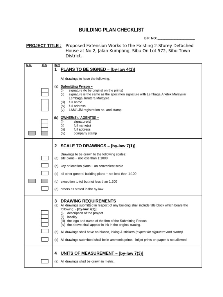 7.1. Checklist (Building) | PDF