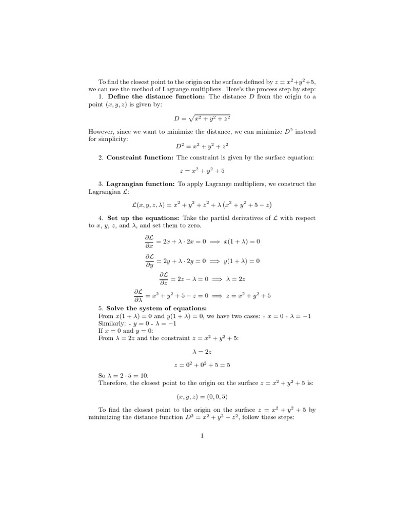 distance | PDF | Differential Equations | Theoretical Physics