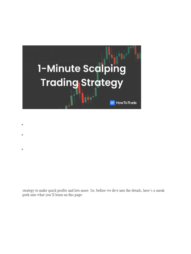 How To Use The 1-Minute Scalping Strategy For Quick Profits | PDF ...