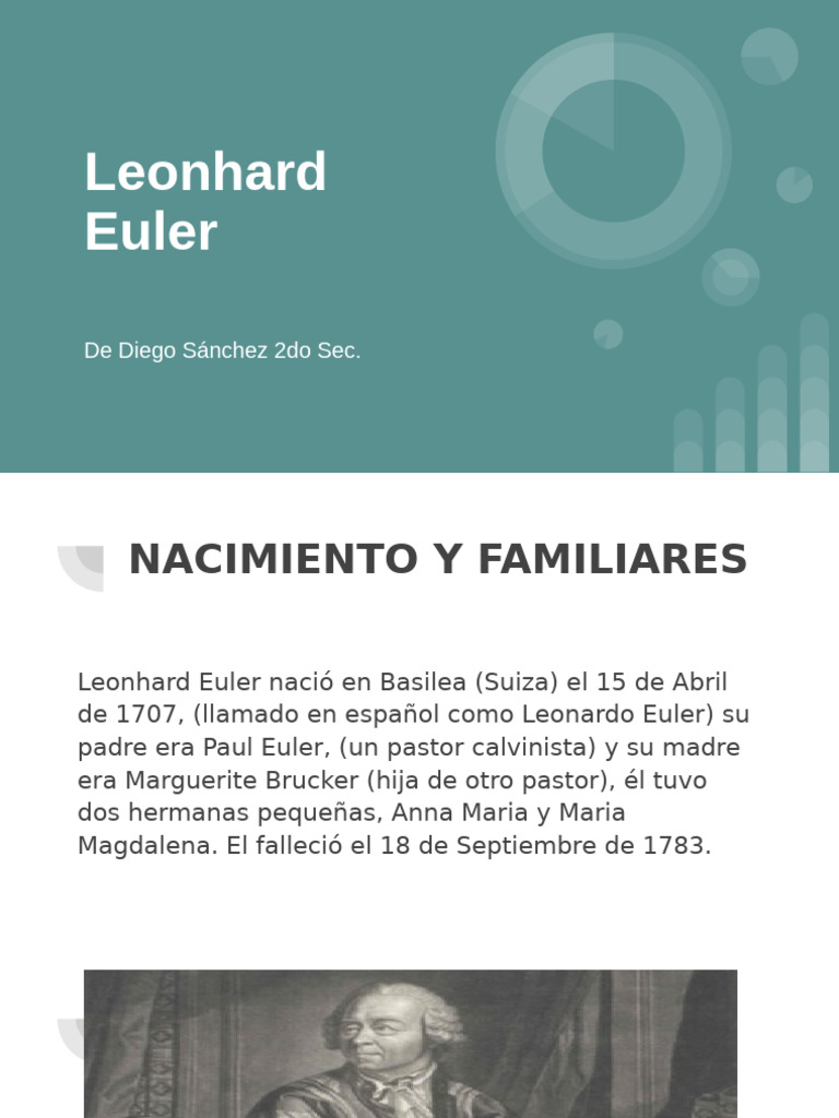 Biografia de Leonhard Euler | PDF
